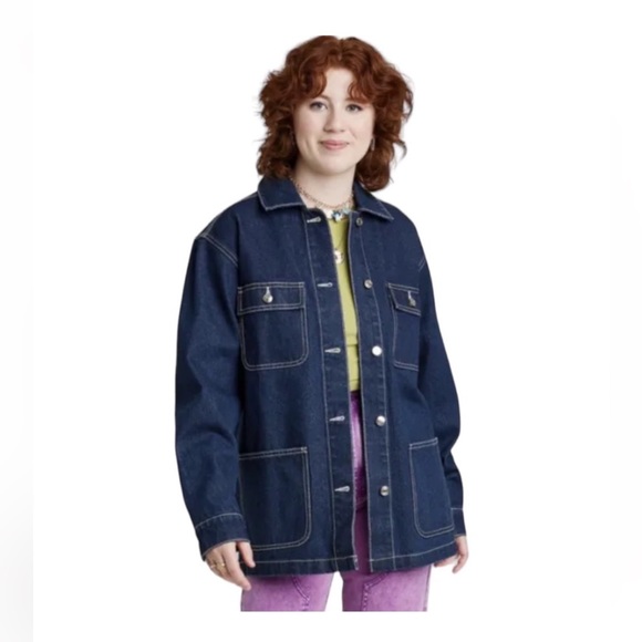 wild fable | Jackets & Coats | New Wild Fable Denim Chore Jacket Dark ...